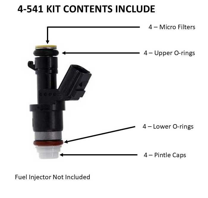Injector Shop 4-541 Fuel Injectors Rebuild Repair Kit for Keihin Fuel ...