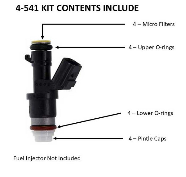 Injector Shop 4-541 Fuel Injectors Rebuild Repair Kit for Keihin Fuel ...
